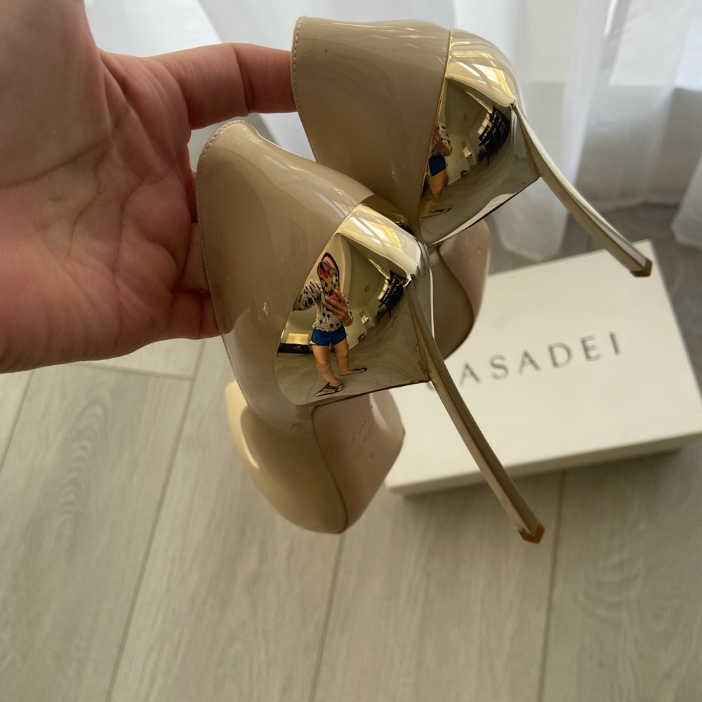 Strikingly Beautiful Cascadei Techno Blade Heels - Gem